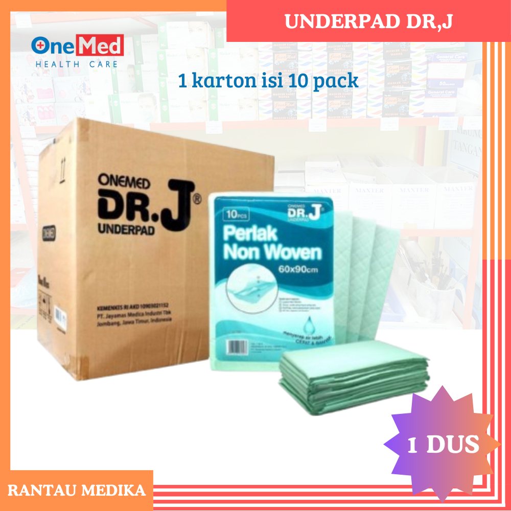 Jual Underpad Dr. J Perlak Alas Popok 60 x 90 cm Onemed 1 Karton Isi 10 Pack | Shopee Indonesia