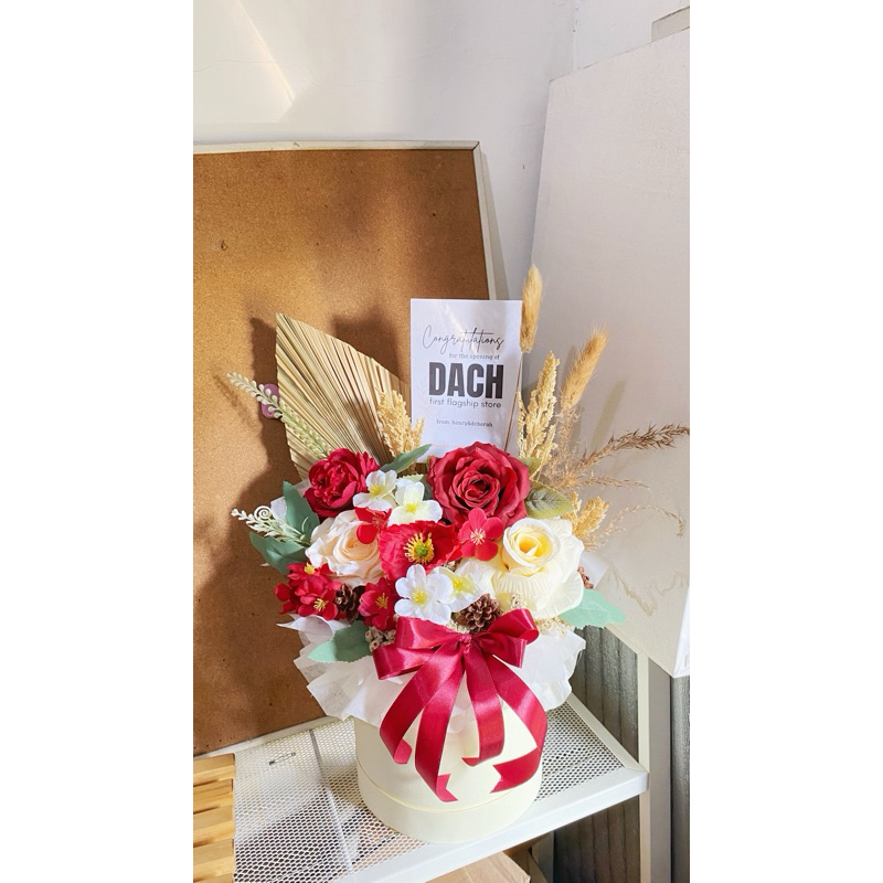 Jual Bloom Box Articifial mix flower Grand Opening Wisuda Hampers Natal ...