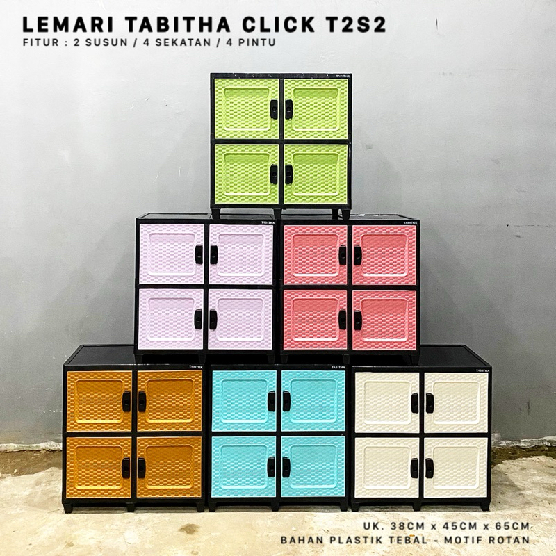 Jual LEMARI TABITHA CLICK T2S2 / LEMARI CABINET 2 SUSUN 4 RUANG ...