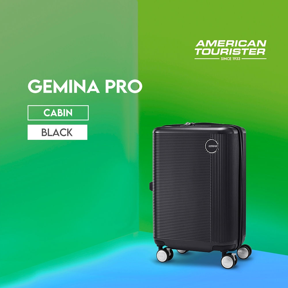 Jual American Tourister Koper Hardcase Gemina Pro Cabin 20 Inch - Black | Shopee Indonesia