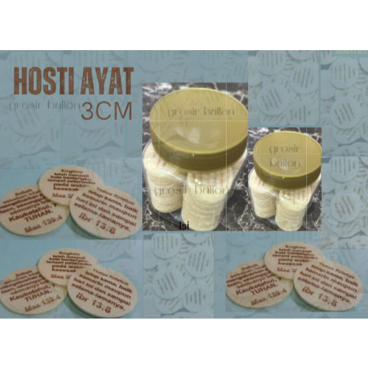 Jual hosti ayat 3cm isi 100pcs | Shopee Indonesia