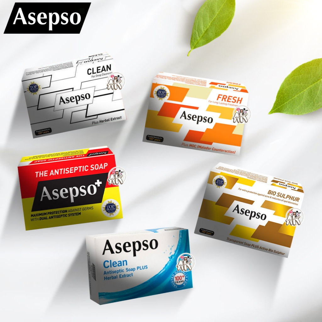 Jual ASEPSO SABUN BATANG / SHOWER SOAP 80GR SERIES ( CLEAN / FRESH / SULPHUR / THE ANTISEPTIC ...