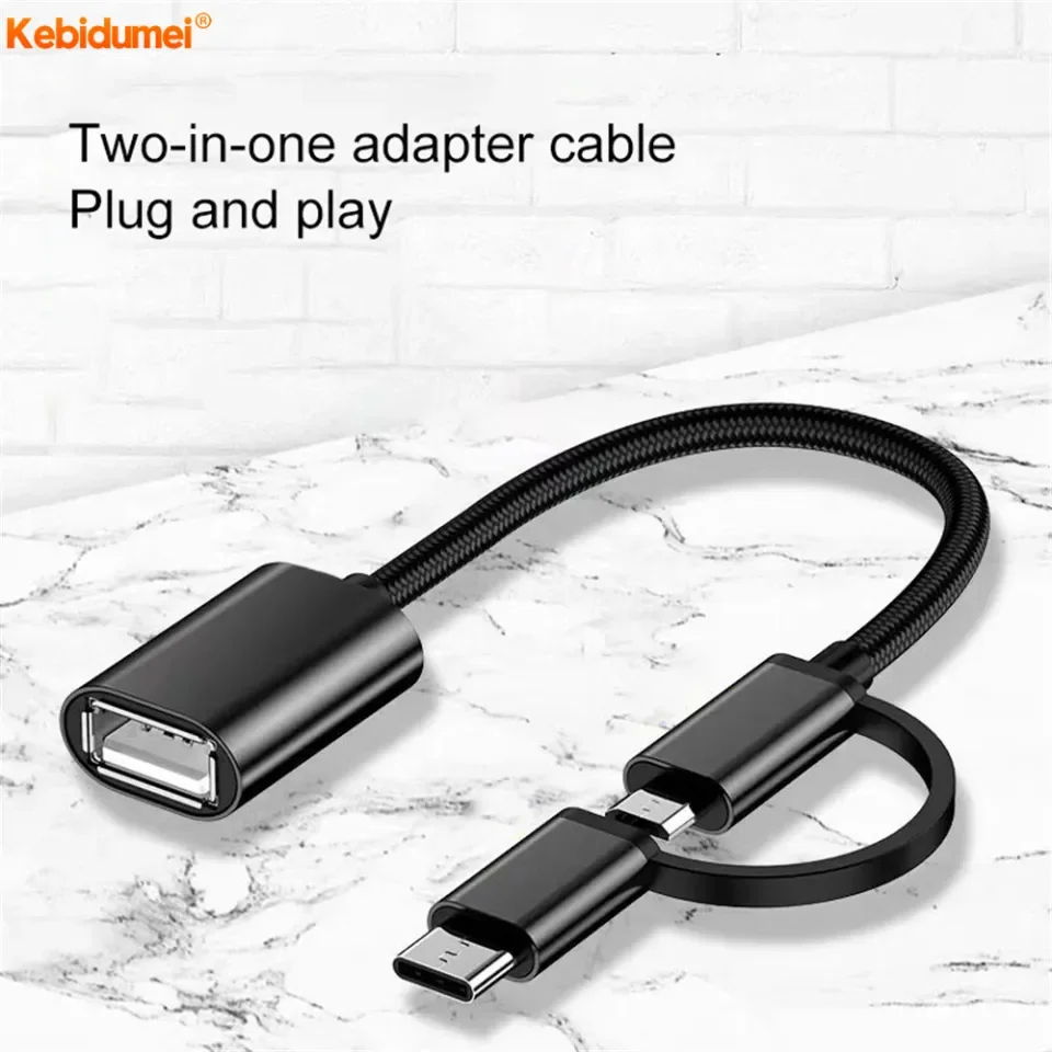 Jual UNEED OTG 2 in 1 Type C & Micro USB to USB 3.0 Adapter - UAT08AMC ...