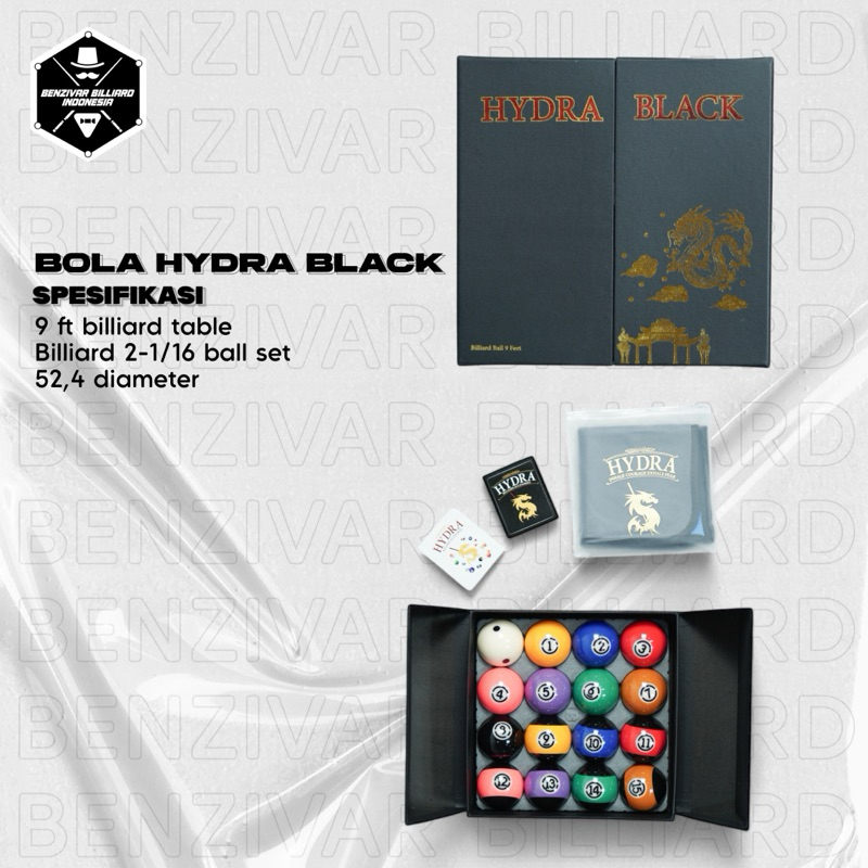 Jual Hydra Black Pool Ball Billiard Ball Bola Biliar Bola besar Hydra ...