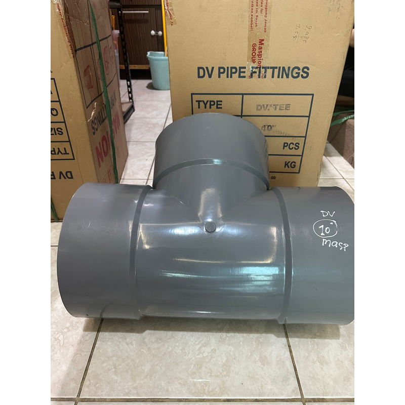 Jual tee 10" Maspion / sambungan pipa T pvc 10" / tee pvc 10" DV ...