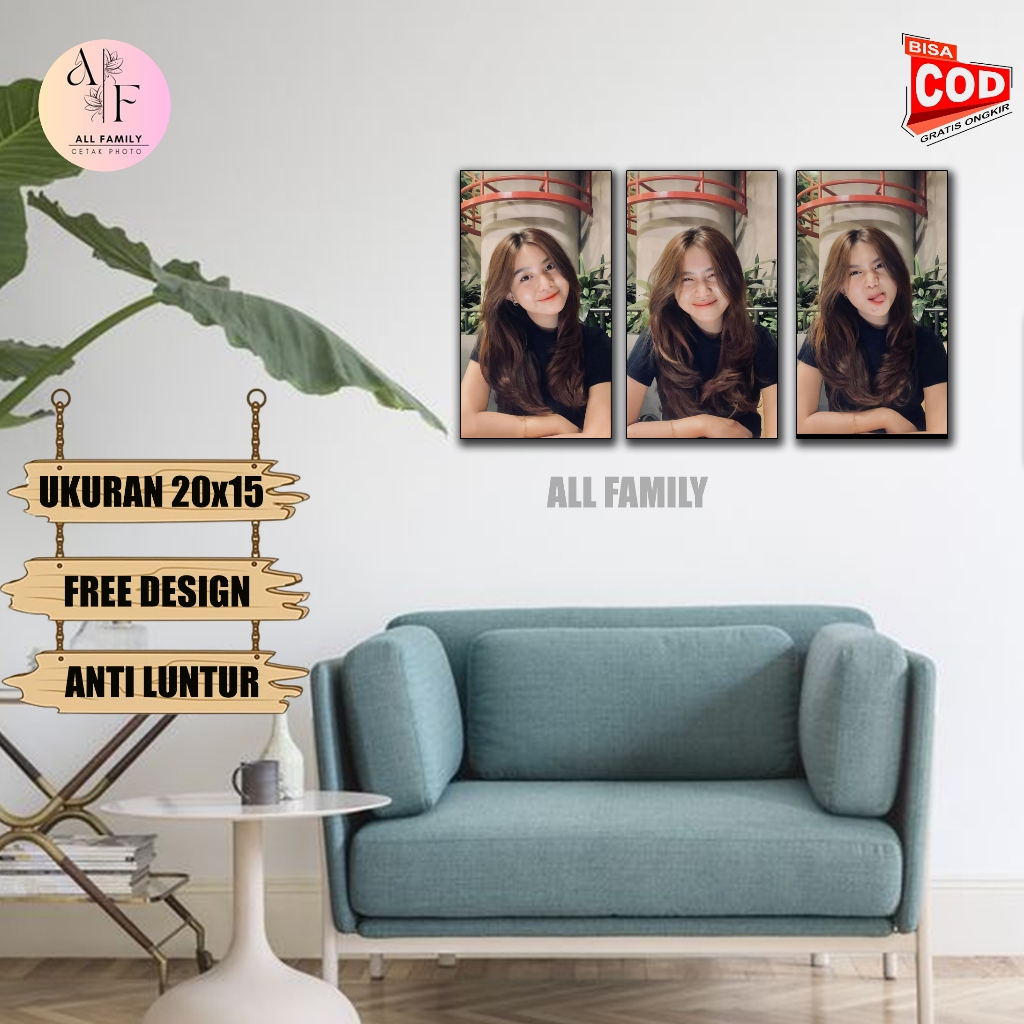 Jual cetak foto uk 20x15 isi 3pcs + bingkai | Shopee Indonesia