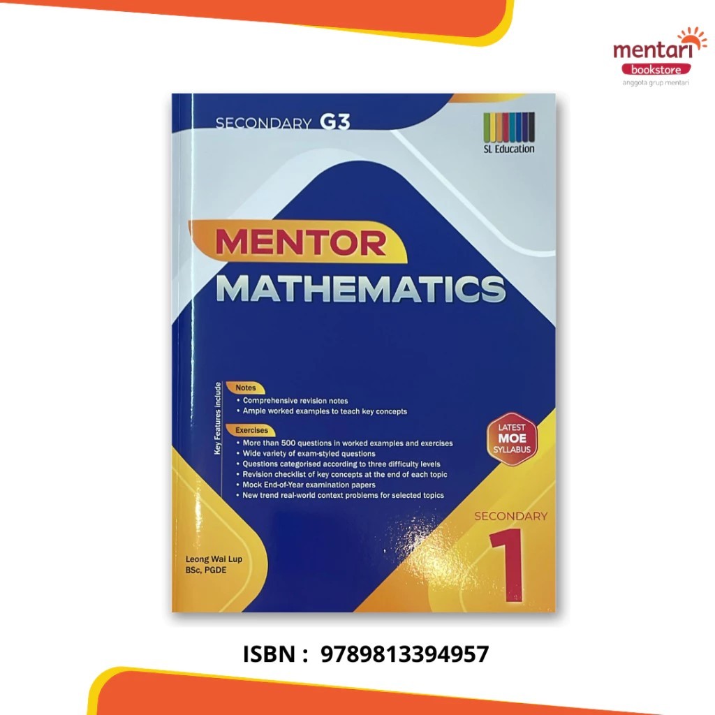 Jual Secondary G3 Mentor Mathematics - Latest MOE Syllabus | Shopee ...