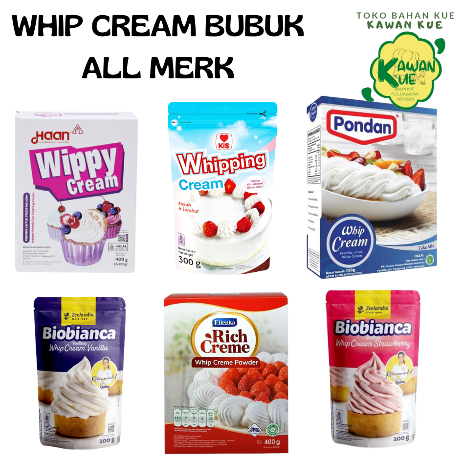 Jual WHIP CREAM BUBUK KEMASAN KOTAK DAN POUCH / HAAN - KIS - PONDAN ...