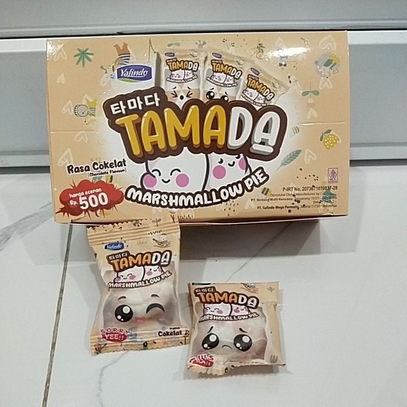 Jual Marshmallow pie Rasa Cokelat Tamada ( 24 pcs) | Shopee Indonesia