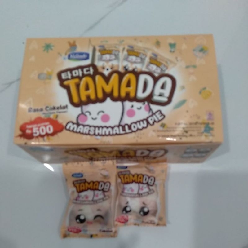 Jual Marshmallow Pie Tamada rasa cokelat (24 pcs) | Shopee Indonesia