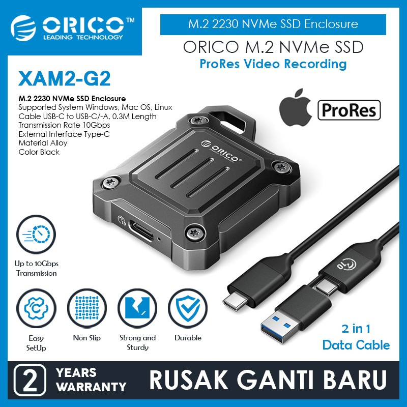 Jual ORICO XAM2-G2 M.2 2230 NVMe SSD Enclosure M2 2230 Military Grade ...