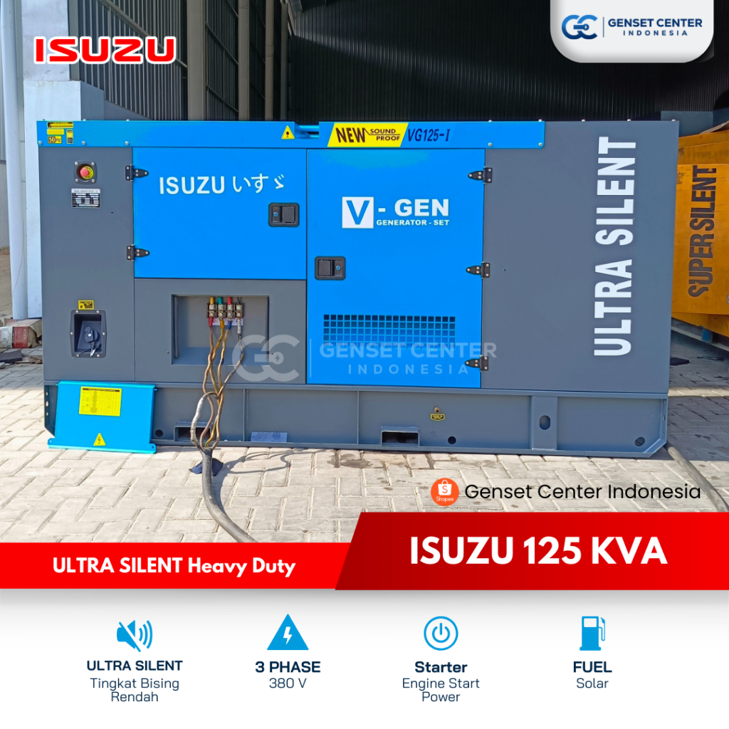 Jual Genset Isuzu - 125KVA - Genset Silent Genset Industri - Genset ...