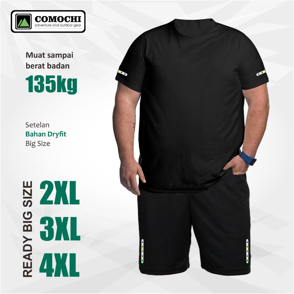 Jual Baju Setelan Olahraga Pria Big Size Jumbo Bahan Dryfit Ukuran 3XL XXXL | Shopee Indonesia