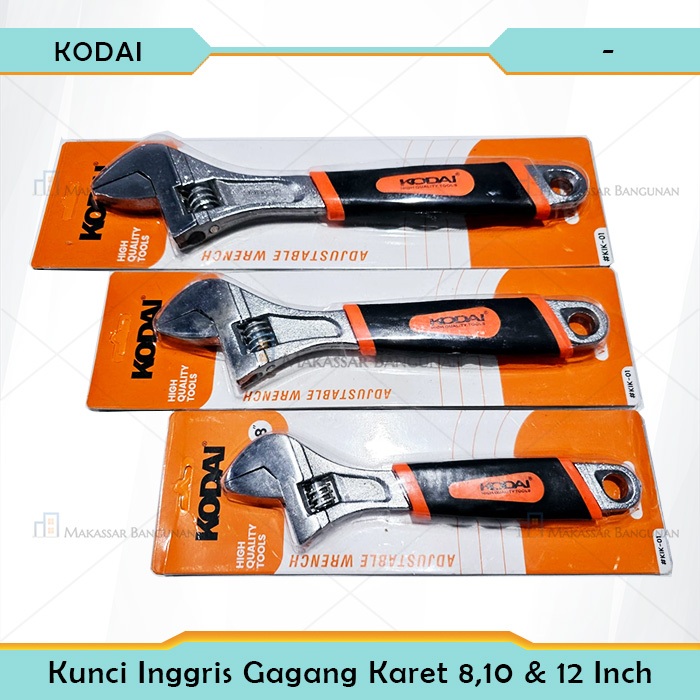 Jual Kunci Inggris KODAI ukuran 8/10/12 Inch Adjustable Wrench 8-12 ...