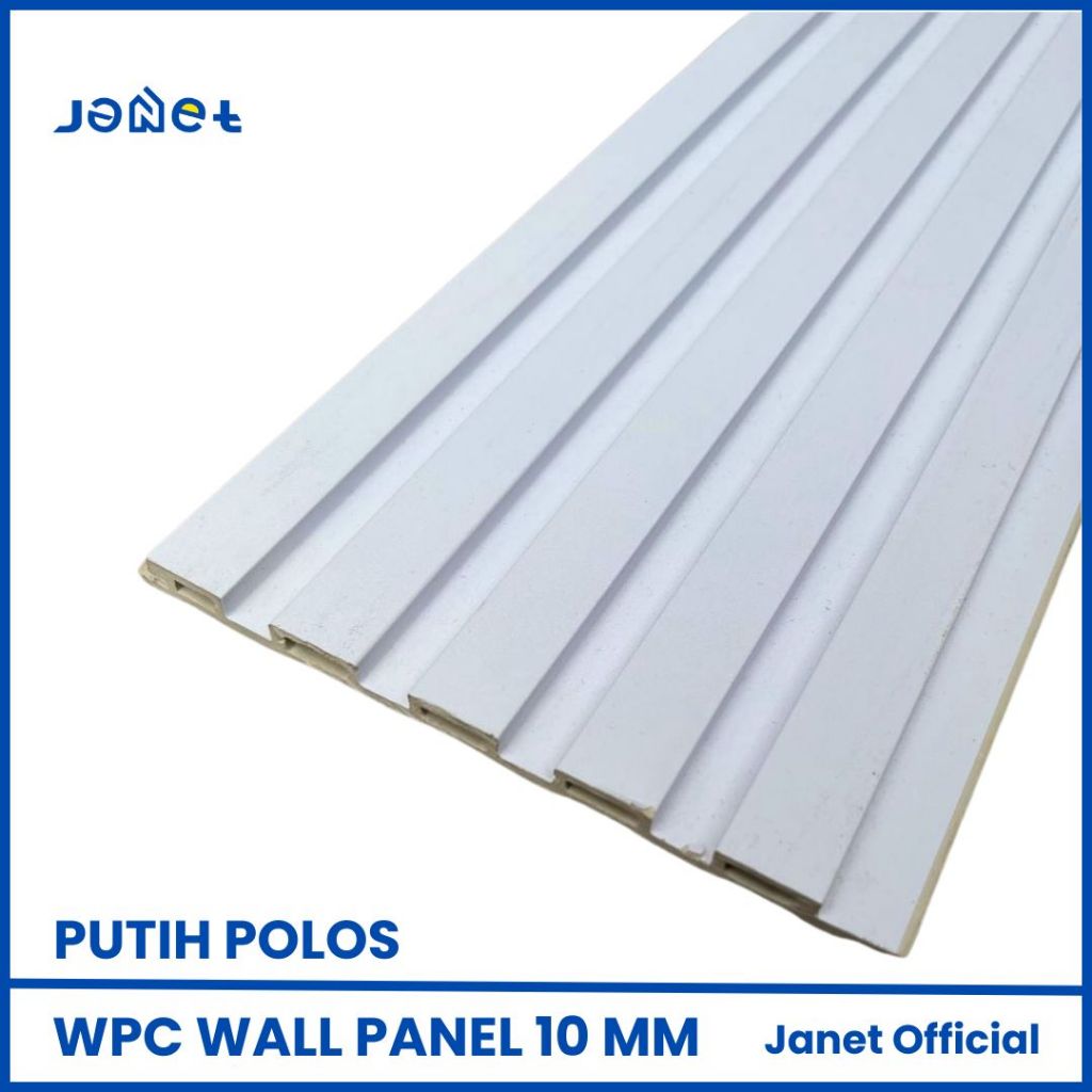 Jual WPC Wall Panel WARNA PUTIH POLOS 3 meter 300cm X 15.5cm X 1cm ...