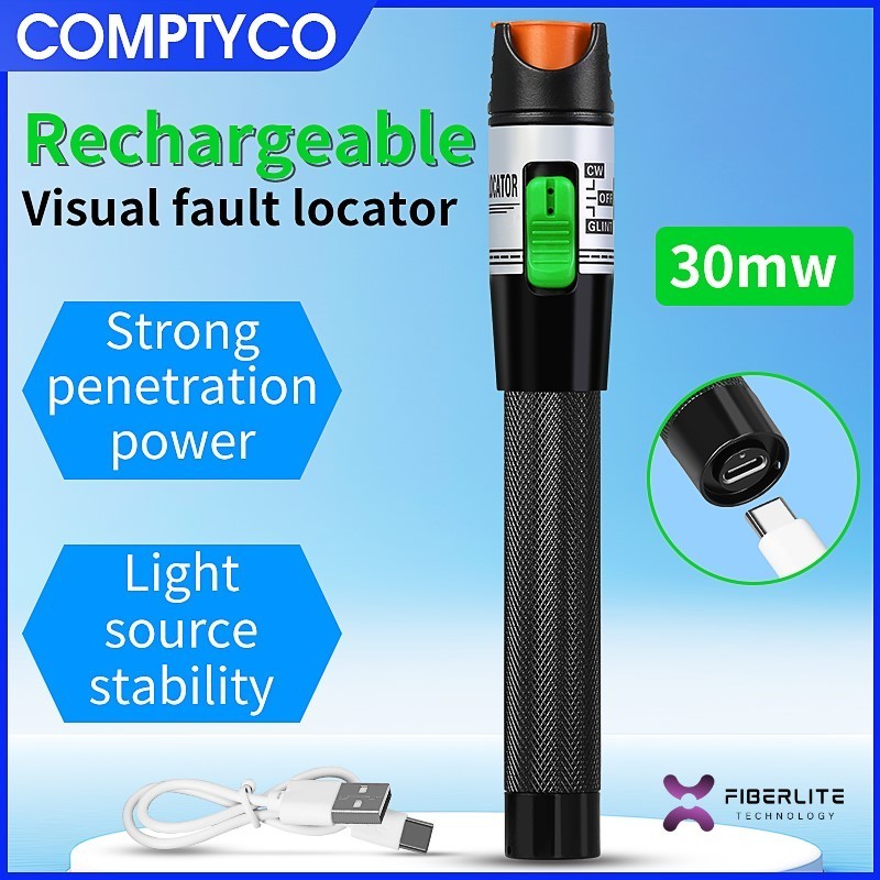 Jual VFL 30mW Rechargeable Visual Fault Locator 30KM Bisa Di Cas Laser ...