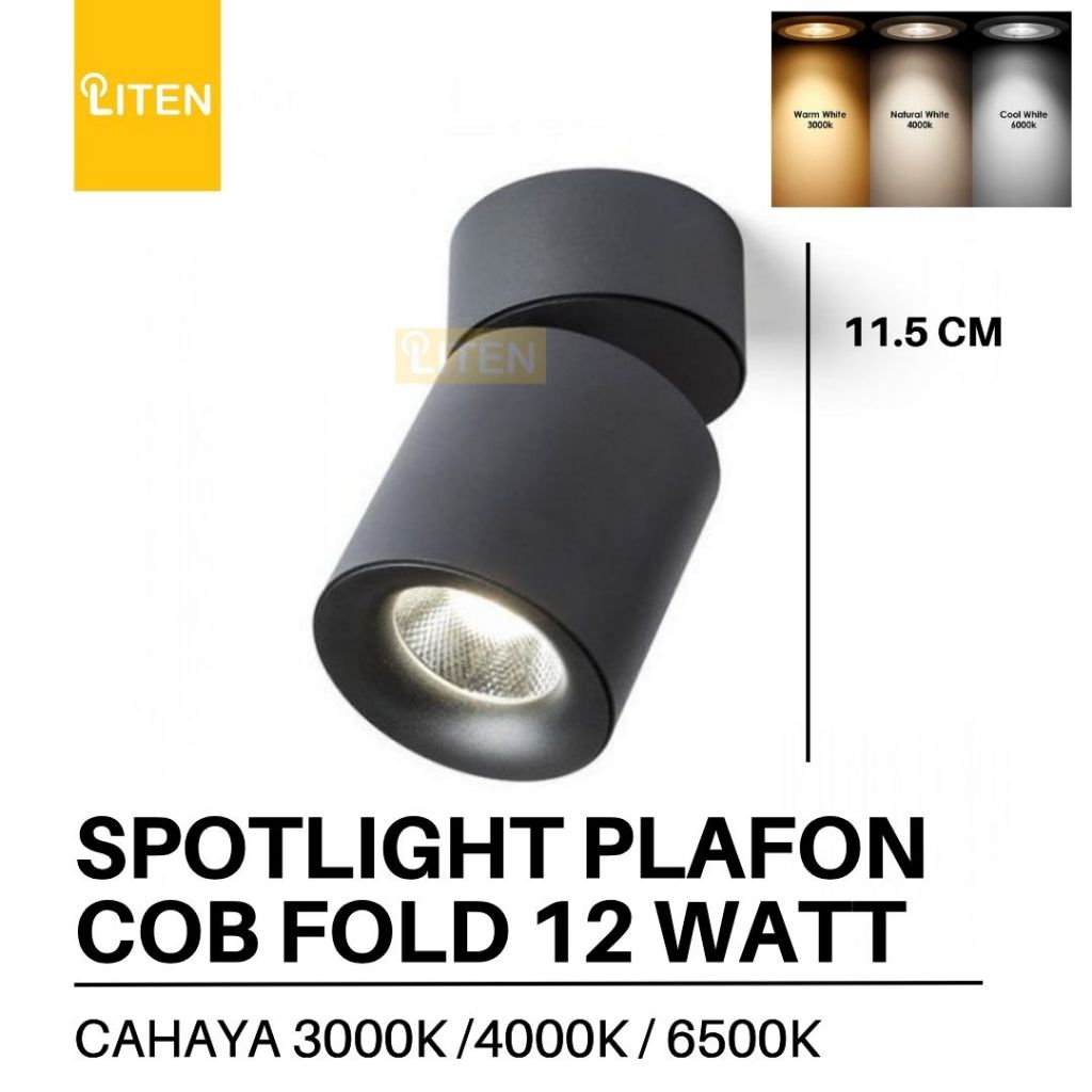 Jual Lampu Spotlight Outbow Adjustable Foldable 12w 12 watt COB LED ...
