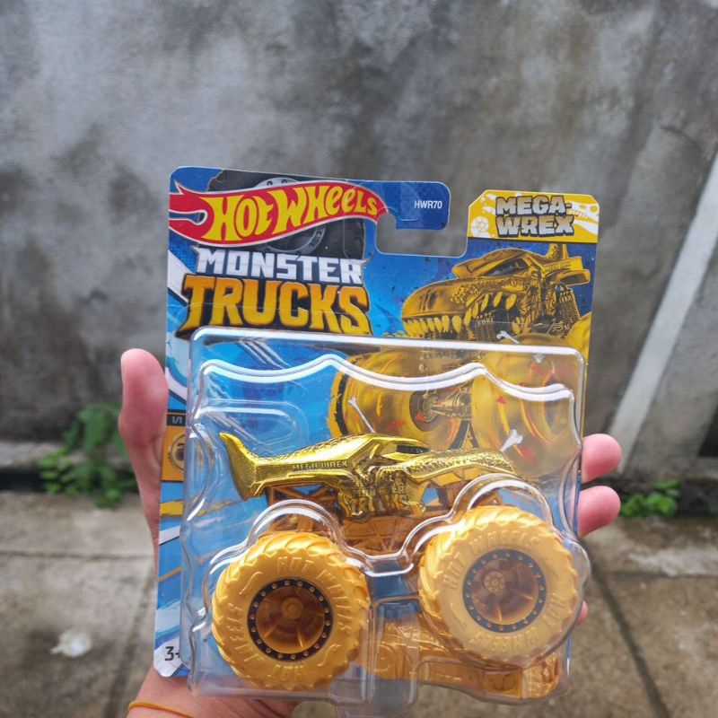Jual Hotwheels Monster Truck MEGA WREX Warna Gold Special EDITION ...