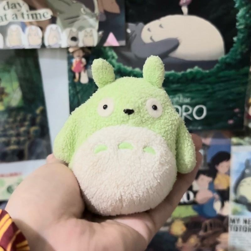 Jual RARE Totoro hijau tosca isi bulir garis bordir original studio ...