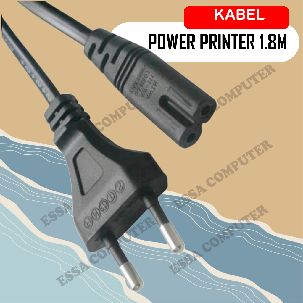 Jual Kabel Power Printer 1.5 Meter. Kabel angka 8. 2 hole | Shopee Indonesia