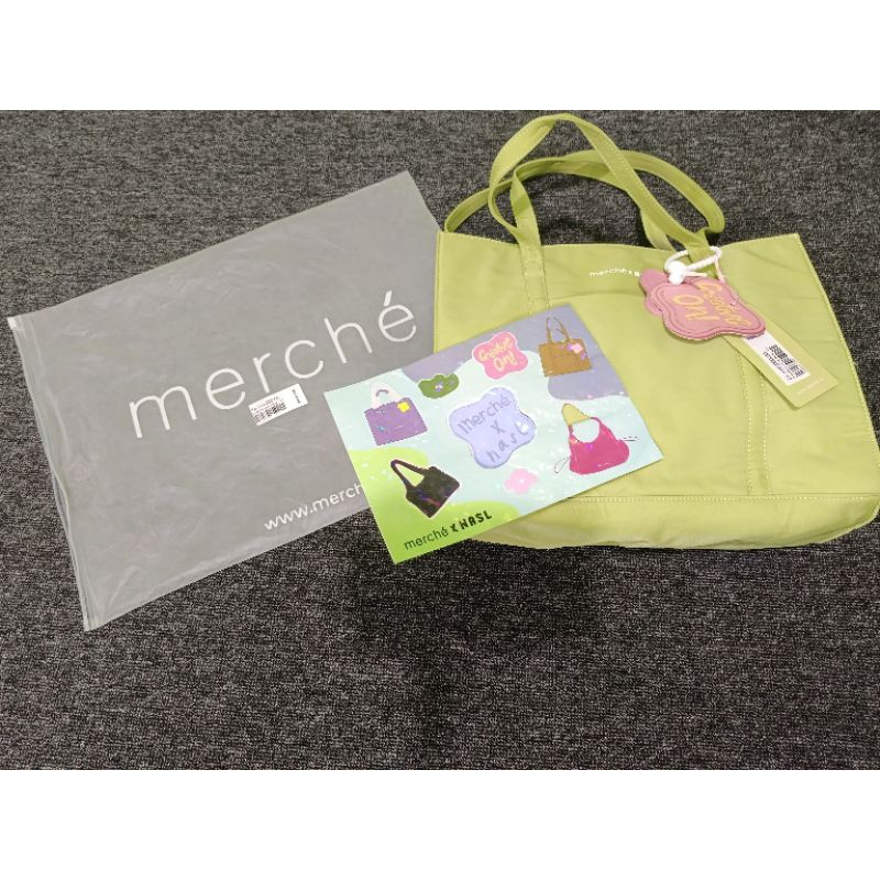 Jual ToteBag Merche X NASL middle bag Lime | Shopee Indonesia