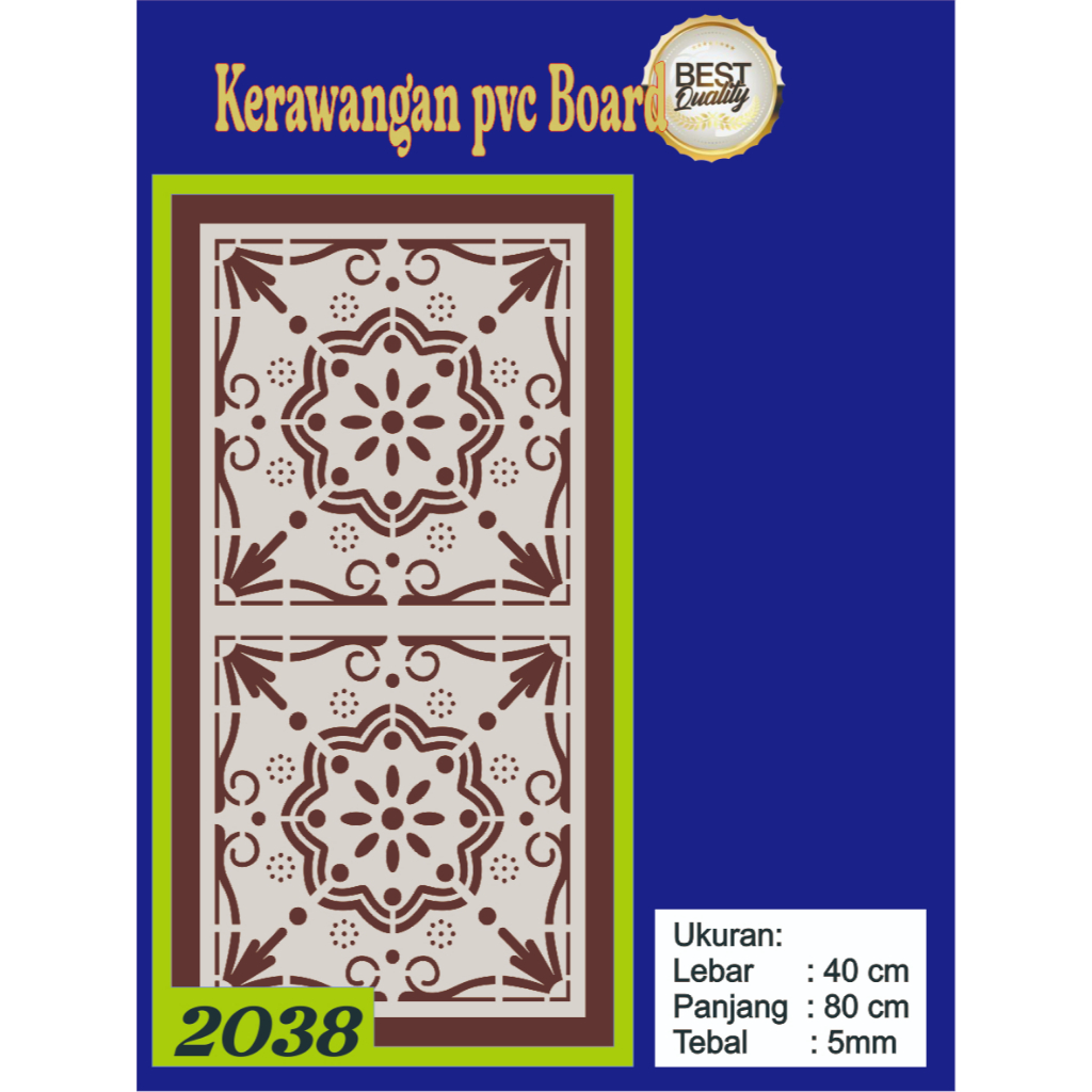 Jual KRAWANGAN PVC BOARD / ORNAMEN PVC FOAM BOARD TEBAL 5MM /PARTISI ...