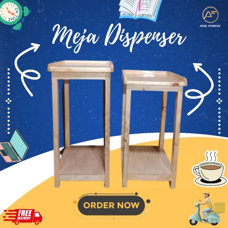Jual Meja Dispenser Kayu Jati Belanda Minimalis | Rak Galon Serbaguna ...