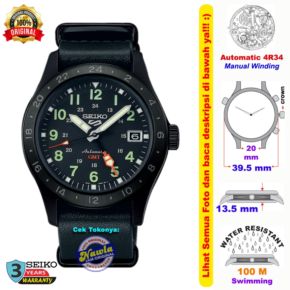 Jual Seiko 5 Sports SSK025K1 GMT Field Black - Jam Tangan Pria SSK025 ...