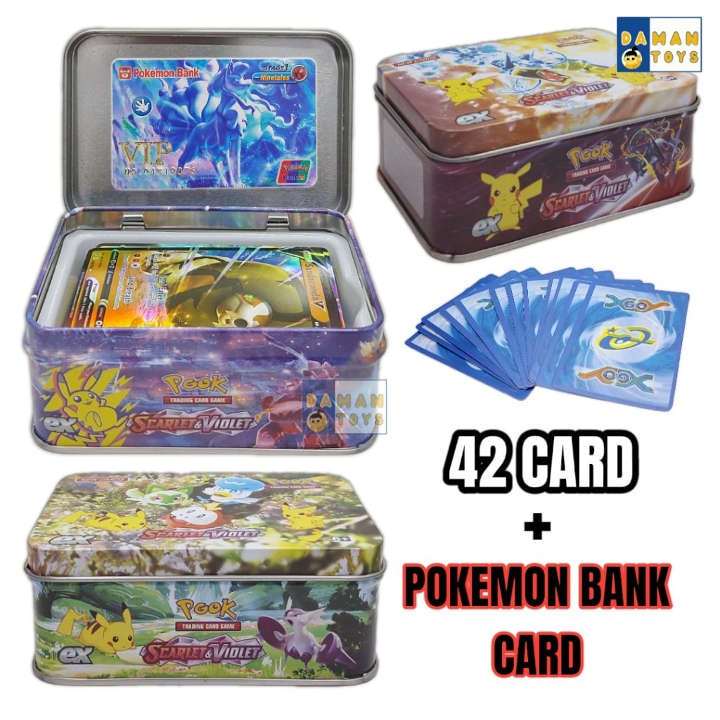 Jual Kartu Pokemon1 Box Kaleng isi 42pcs Murah | Shopee Indonesia