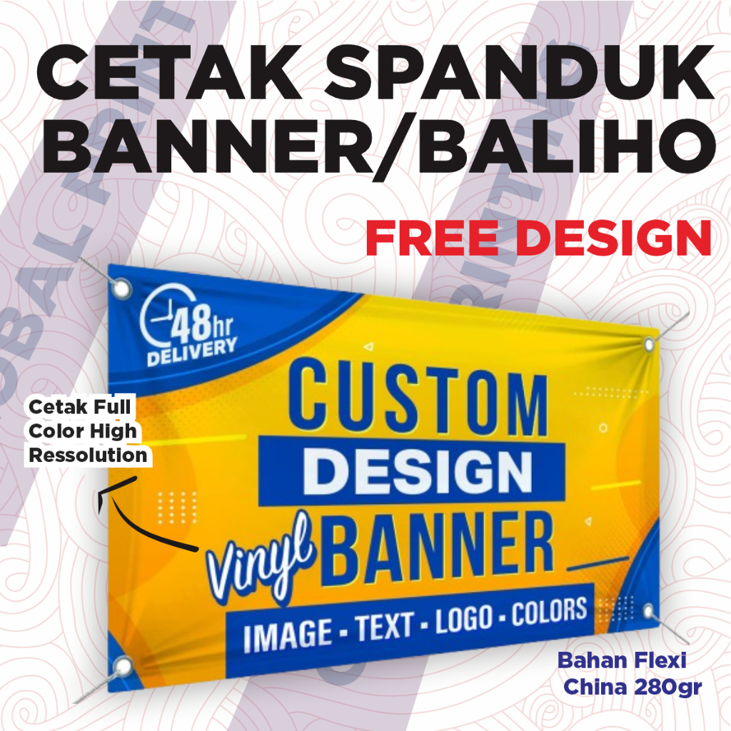 Jual Cetak Spanduk Banner Baliho Murah Bahan Flexi China 280gr | Shopee Indonesia