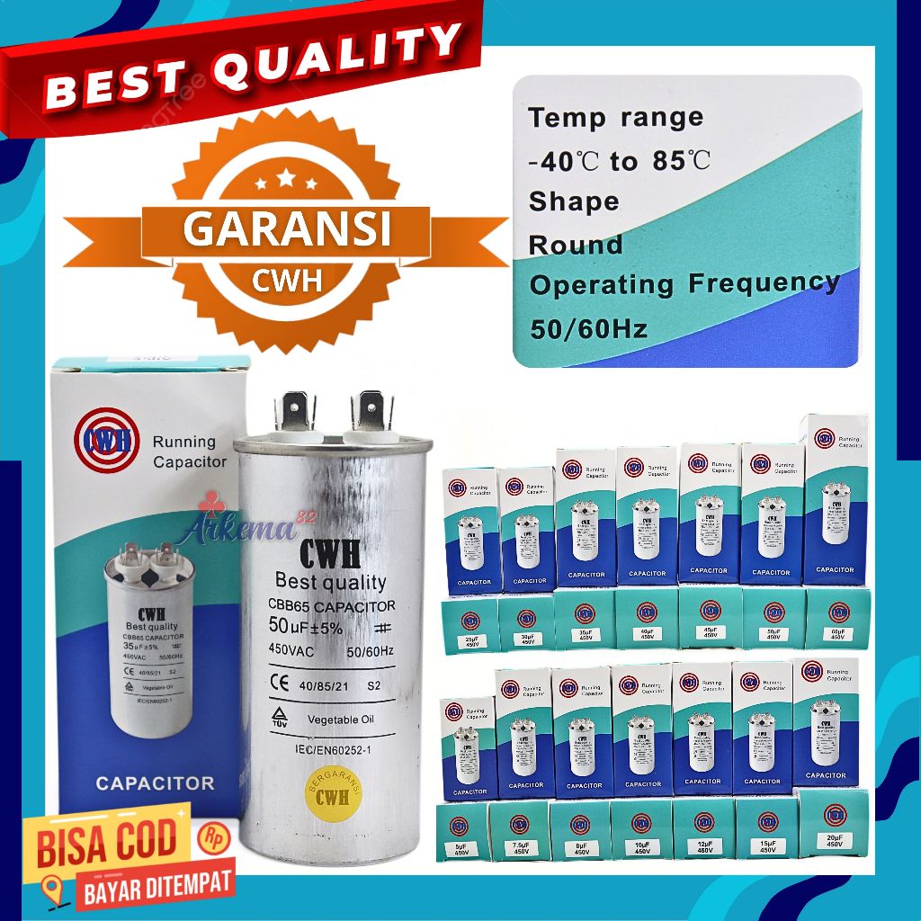 Jual [GARANSI 3 TAHUN] KAPASITOR AC LG UKURAN 5UF | RUNNING CAPASITOR ...