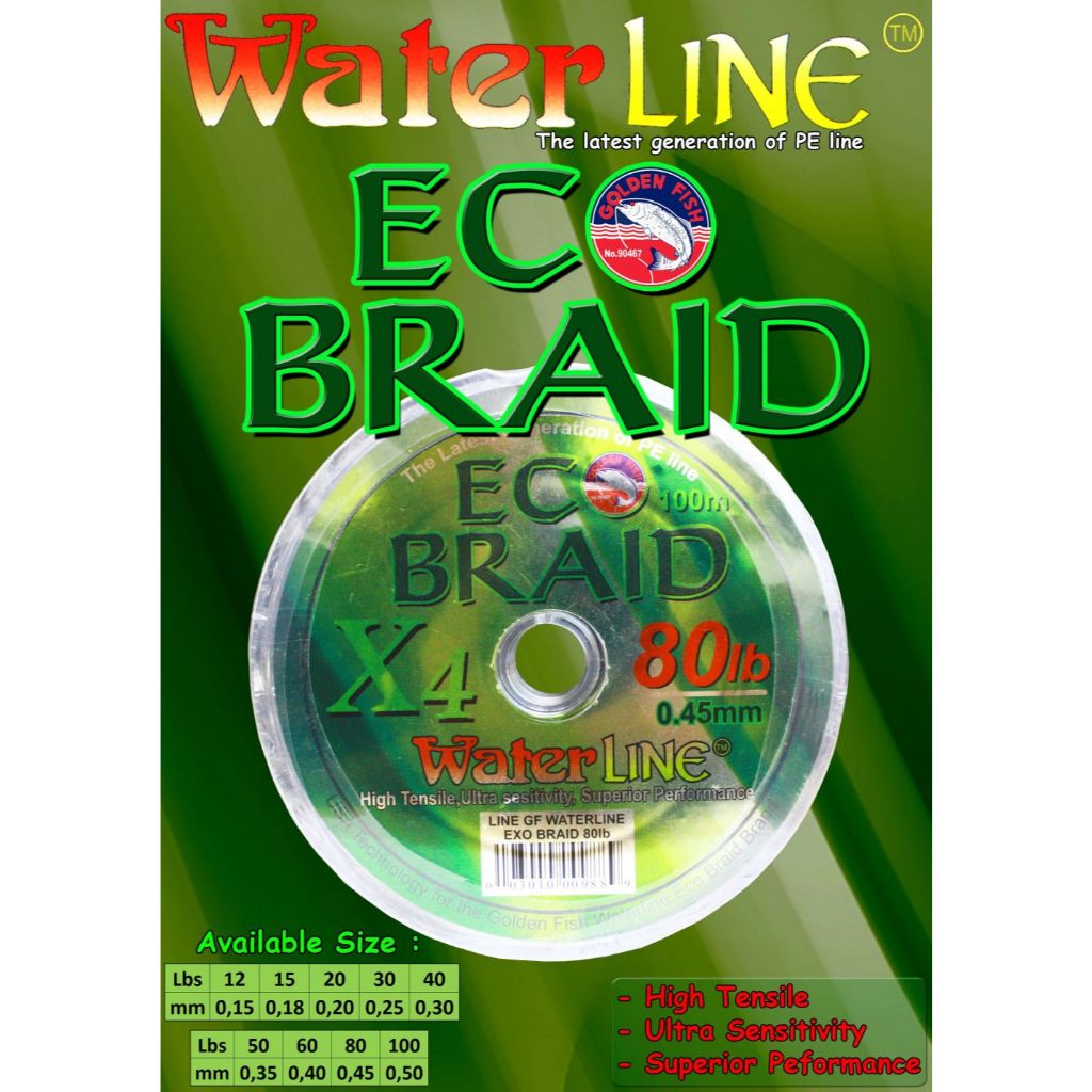 Jual SENAR PE GOLDENFISH WATERLINE ECO BRAID X 4 | Shopee Indonesia