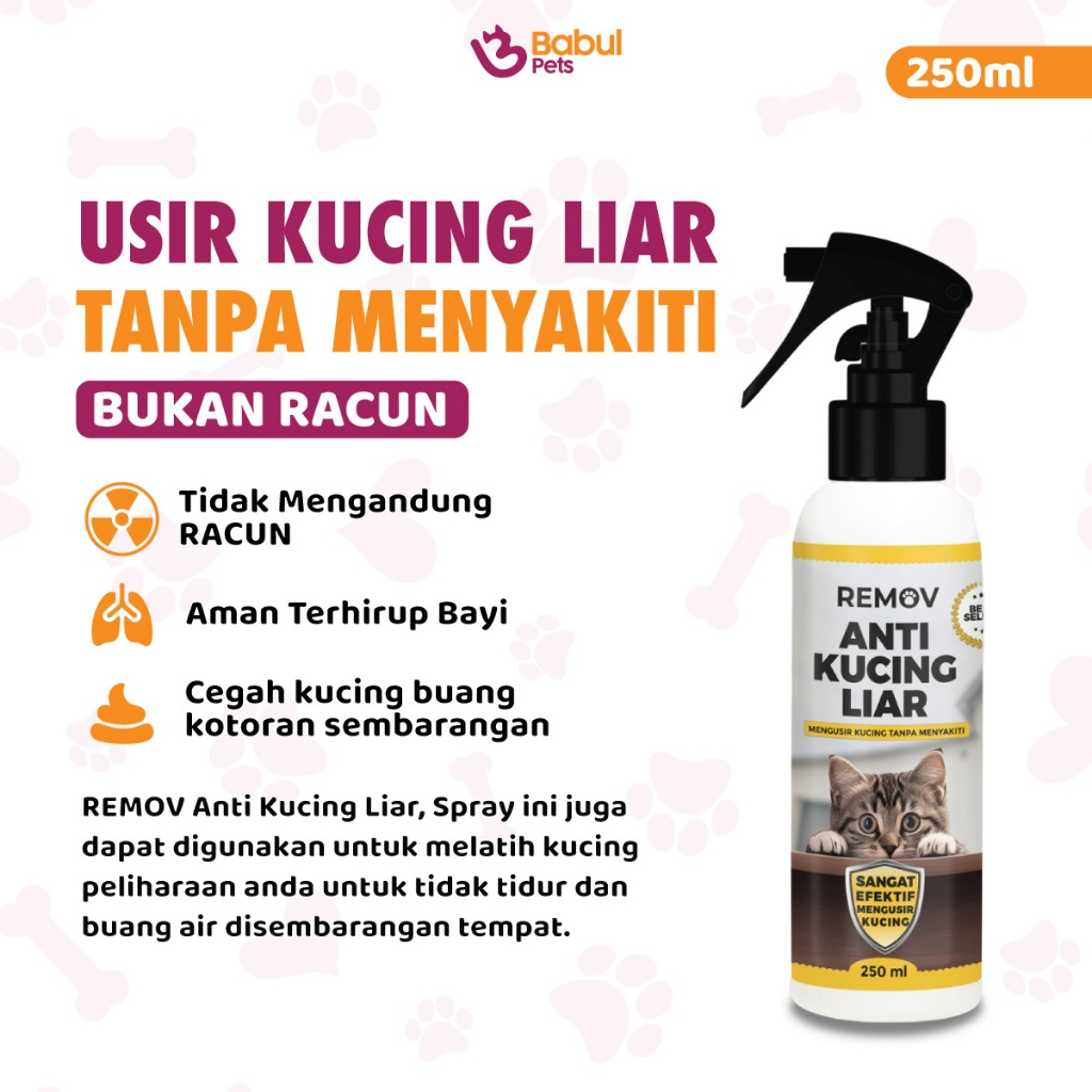 Jual Remov Spray Anti Kucing Liar Pengusir Kucing Paling Aman Original ...