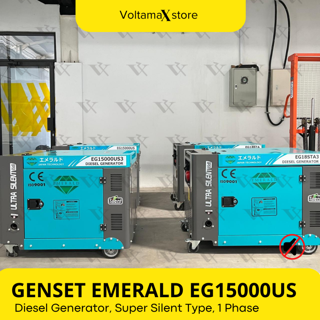 Jual Genset 12 kva 10000 watt Emerald Silent Portable EG15000US ...