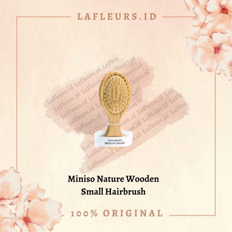 Jual Miniso Sisir Kayu Rambut Wanita / Miniso Nature Wooden Hairbrush ...