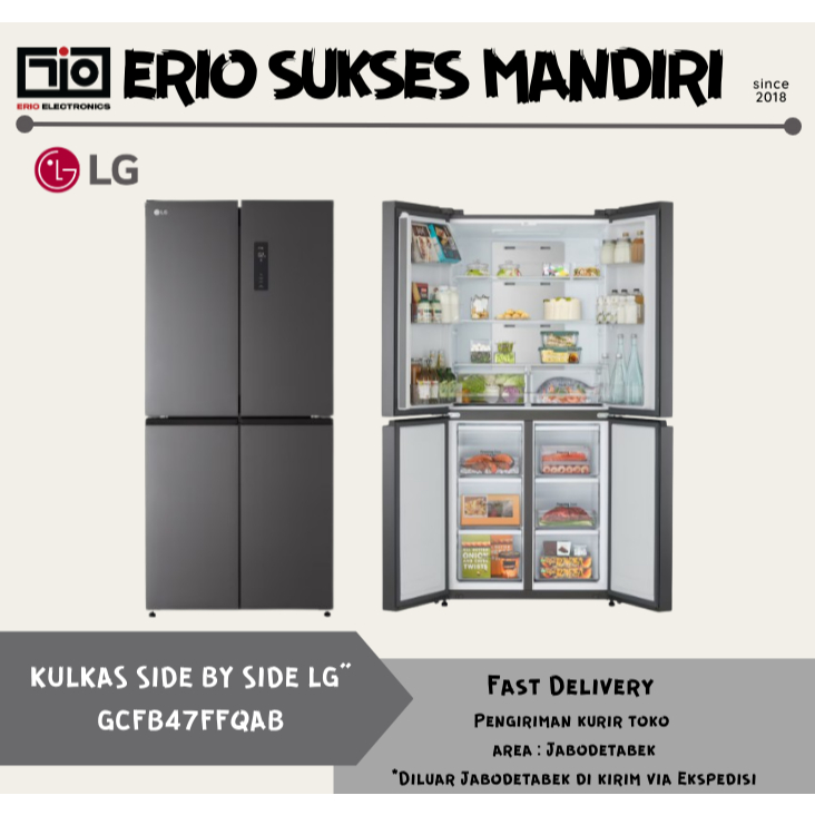 Jual LG GCFB47FFQAB - KULKAS LEMARI ES 4 PINTU MULTIDOOR 470L GC ...
