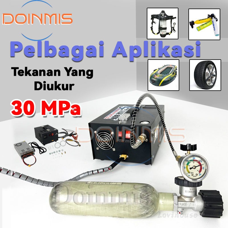 Jual Kompresor Mini Portable 12v & 220v Converter 4500psi 40Mpa ...