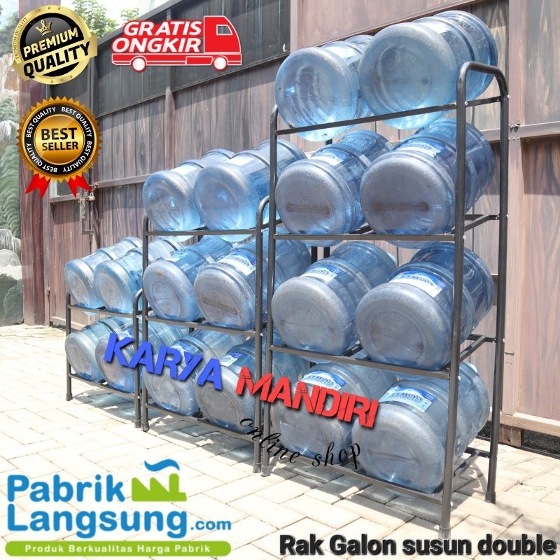 Jual Rak Galon Susun / Tempat Galon 4 susun / 3 Susun / 2 susun / Hitam ...