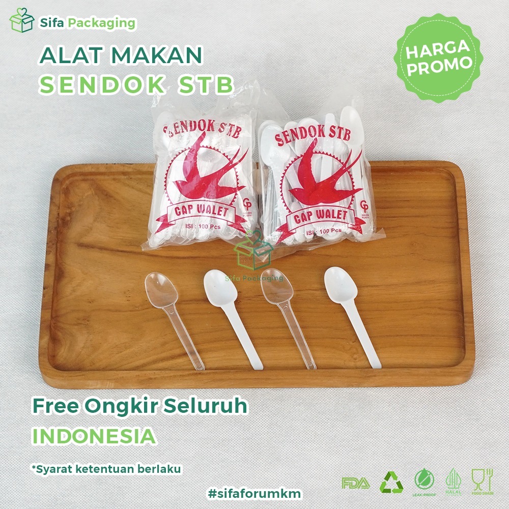 Jual Sendok STB Putih Susu Bening Isi 100 Pcs Sendok Jelly Ice Cream ...