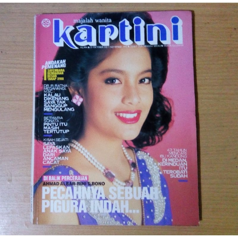 Jual Majalah KartiniNo. 494, 25 Okt - 7 Nov 1993, cover : Lulu Tobing | Shopee Indonesia