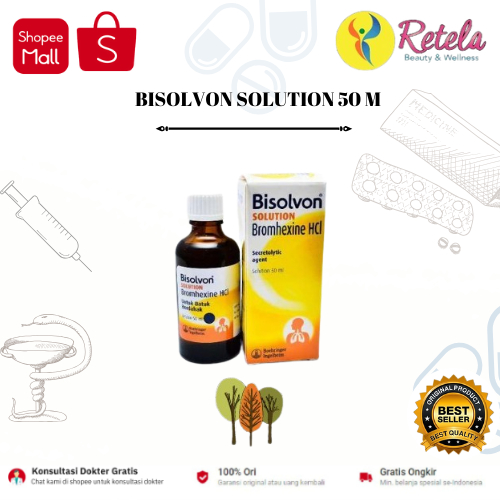 Jual BISOLVON SOLUTION 50 ML Untuk batuk dan flu | Shopee Indonesia