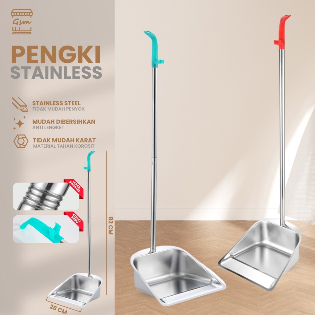 Jual GSM Serokan Sampah Stainless Steel Pengki Sampah Stainless Tebal ...