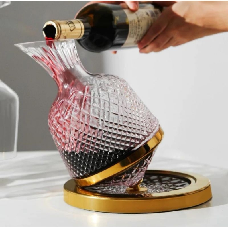 Jual Tempat Botol Sirup Kristal Gold Crystal Wine Bottle Free 2pcs ...