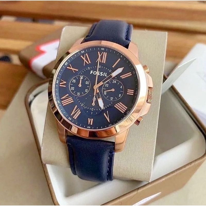 Jual jam tangan pria original fs4835 fs 4835 grant chronograph blue ...