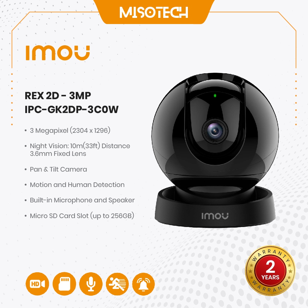 Jual Imou Rex 2D 3MP 2K Wireless CCTV IP Pan-Tilt WiFi Indoor Auto ...