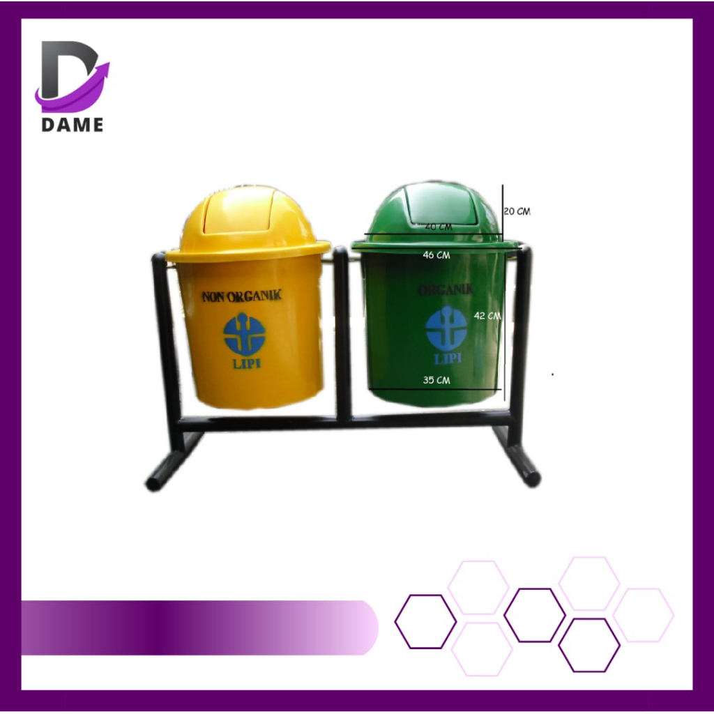 Jual Tempat Sampah Fiberglass 2 in 1 - Tempat Sampah Trotoar Taman ...