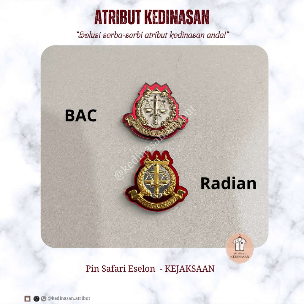 Jual Pin Safari Eselon I - V Struktural dan Non Struktural Kejaksaan ...