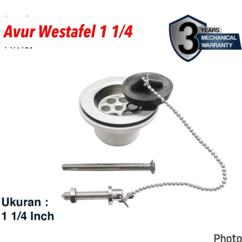 Jual kepala avur kuningan westafel afur bak cuci piring ukuran 1 1/2 ...