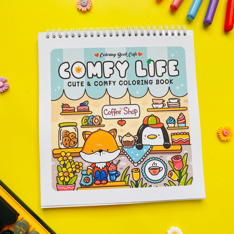 Jual Comfy Life Coloring Book Cafe Aesthetics - Buku Mewarnai | Shopee ...