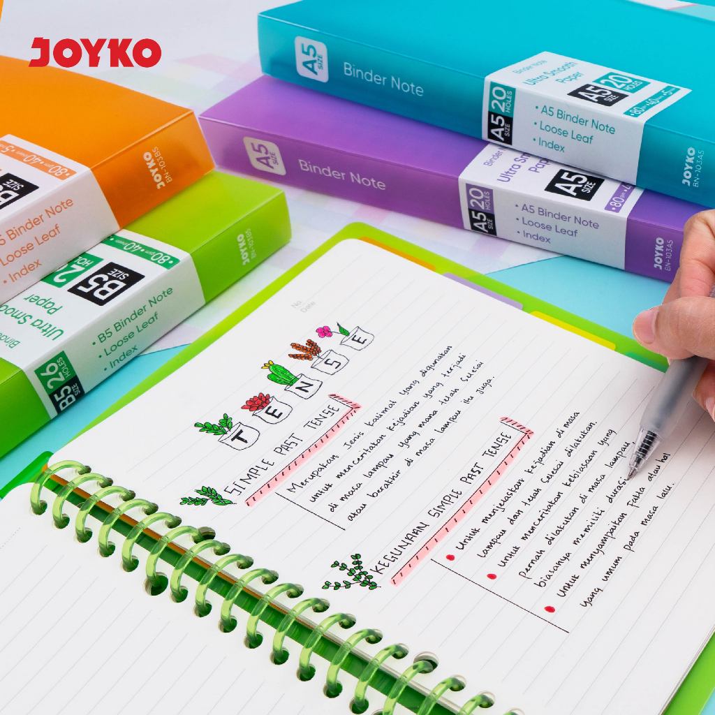 Jual Joyko Binder Note A5 B5 NEON TRANSPARENT / Buku Binder Buku Tulis ...